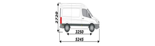 Galerie utilitaire de toit pour Mercedes sprinter l1h2 - France-Galerie